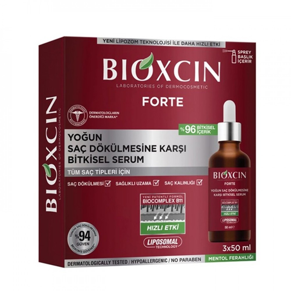 Bioxcin Forte Hair Serum 3 X 50 ml - turkorganics