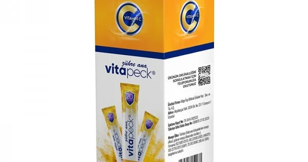 Zühre Ana Vitapeck Black Elderberry Beta Glucan Zinc Enriched Vitamin C 1000 mg 20 Sachets ...