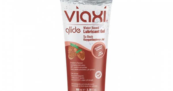 Viaxi Glide Strawberry Flavored Lubricant Gel 100 ml - turkorganics